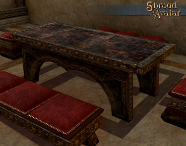 Kobold Tiled Long Dining Table - Shroud of the Avatar Wiki - SotA