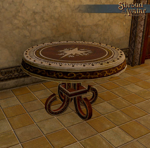 Wizard's Inlaid Leather Round Dining Table - Shroud of the Avatar Wiki ...