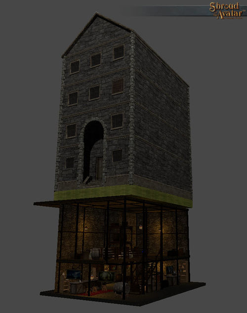 Row Stone & Timber 2-Story Basement - Shroud of the Avatar Wiki - SotA